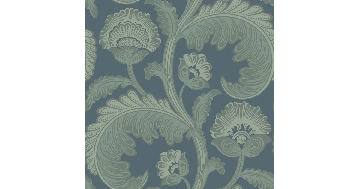 Fanfare Flock - patterned leaf wallpaper from Cole & Son